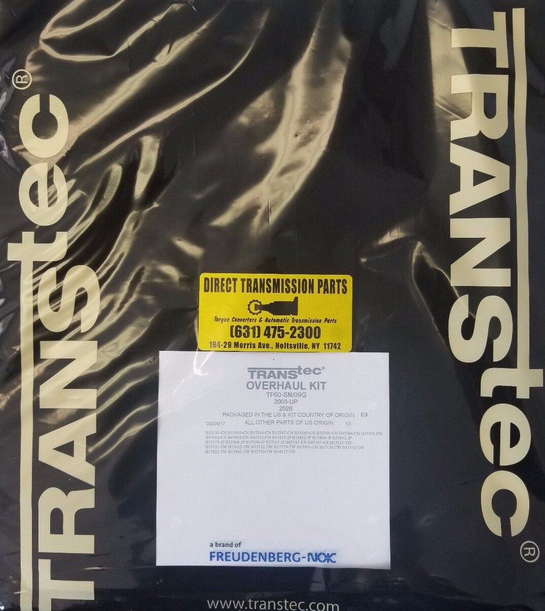 6 Speed Master Kit W/O Pistons RWD Fits 2010 Isuzu FTR Allison 1000 ...